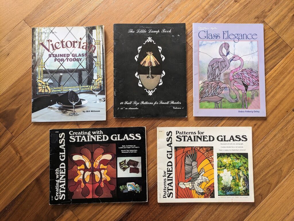 Lot of 5 Vintage Stained Glass Pattern Books and Guides (1976–1989 ...